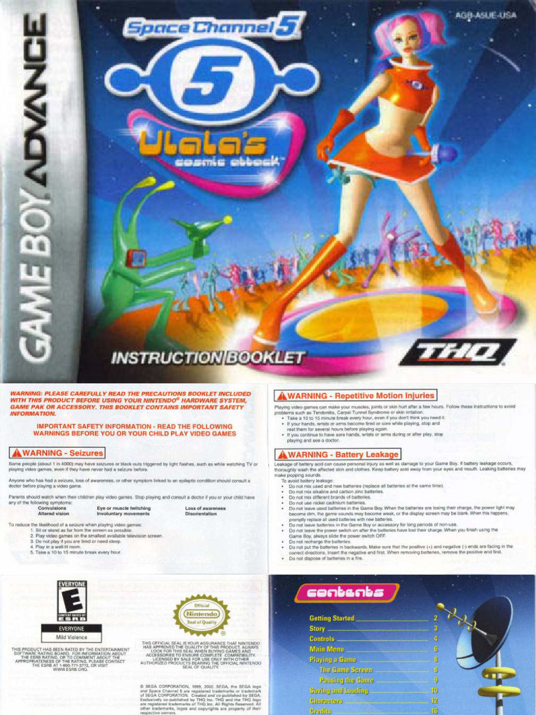 Space Channel 5 - Ulala's Cosmic Attack (USA) | PDF