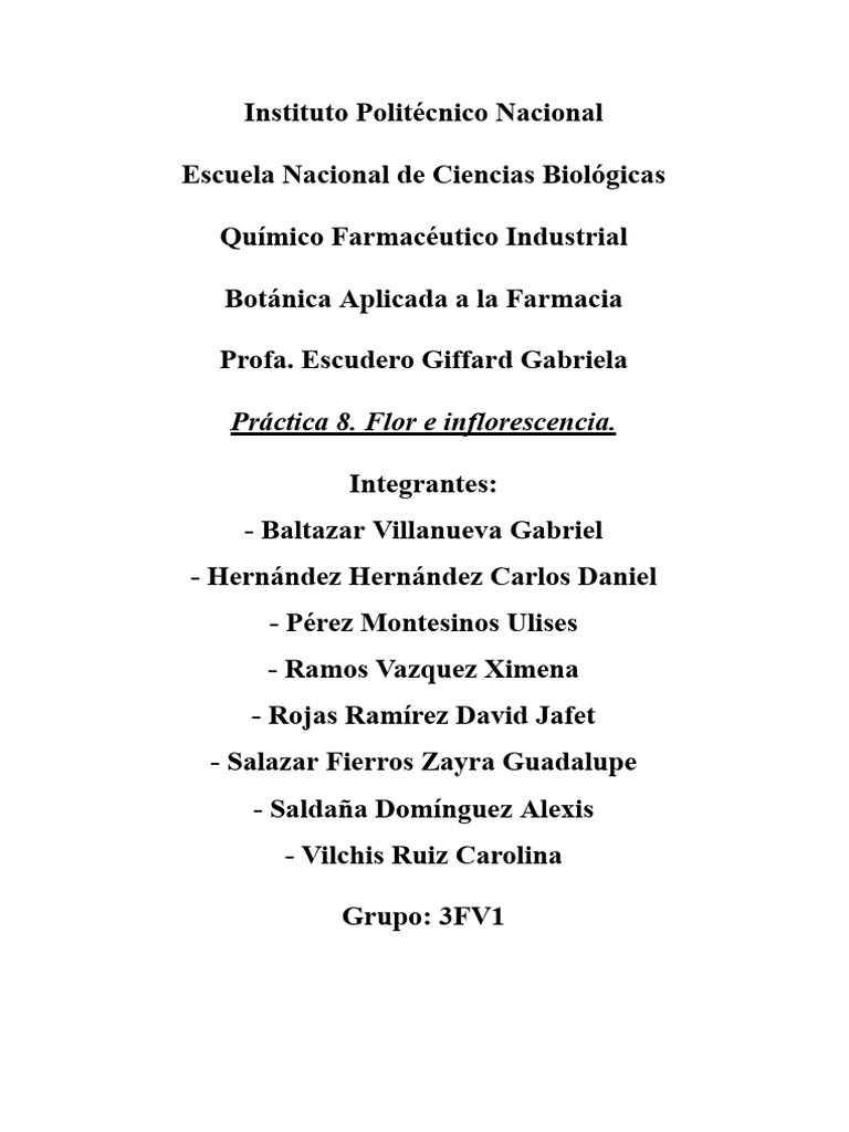 P8. Flor e Inflorescencia. | PDF | Flores | Morfología Vegetal