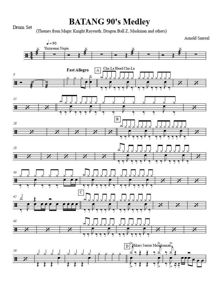 BATANG90SBACKUP - Drum Set | PDF