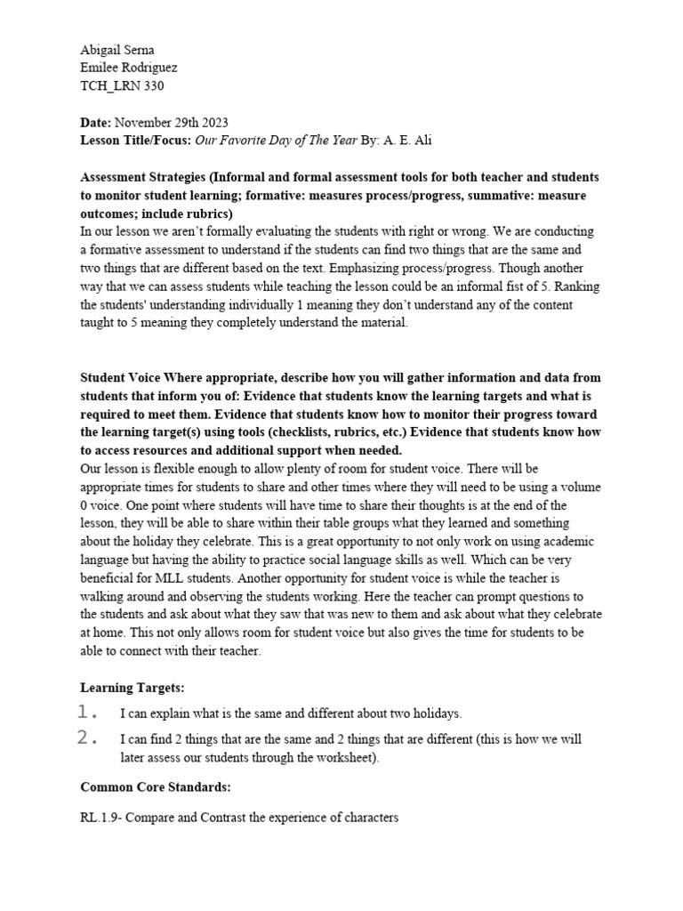 culturally responsive lesson plan | PDF | Educational Assessment | Learning culturally responsive lesson plan | PDF | Educational Assessment | Learning