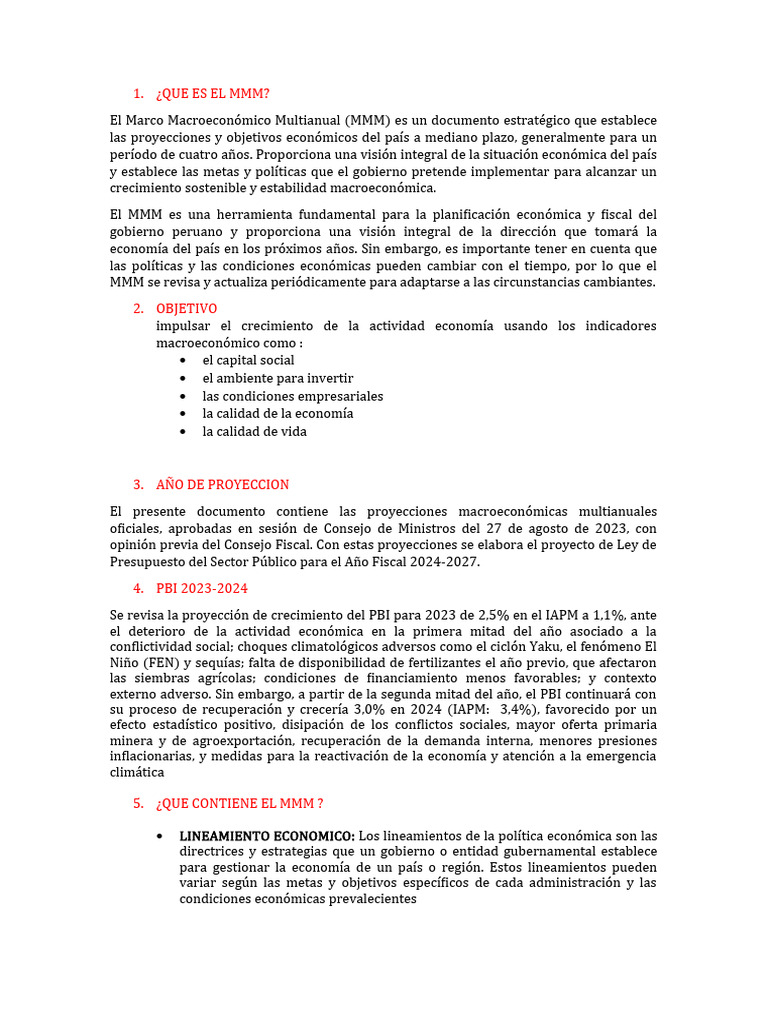 Que Es El MMM Finanzas Publicas | PDF | Presupuesto | Impuestos