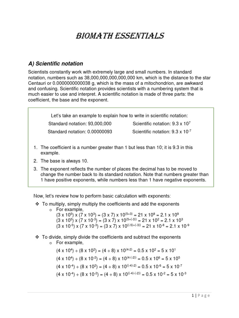 BIOMath | Download Free PDF | Mole (Unit) | Molar Concentration