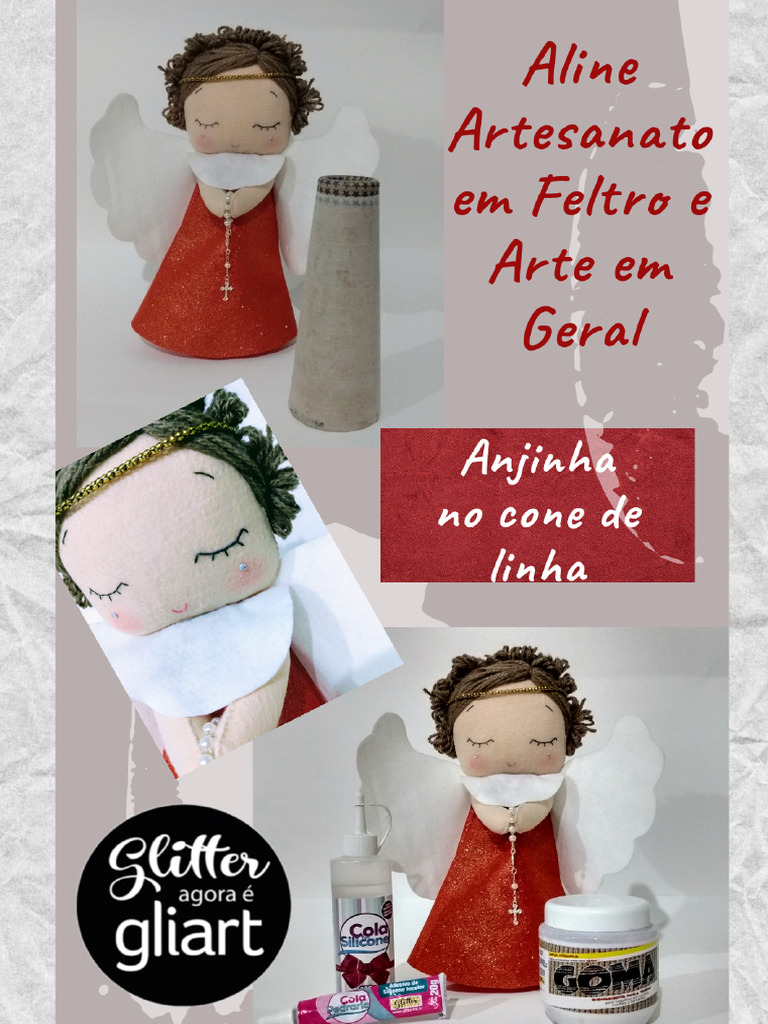 Anjo No Cone de Linha (Reciclagem e Feltro) Aline Arte | PDF