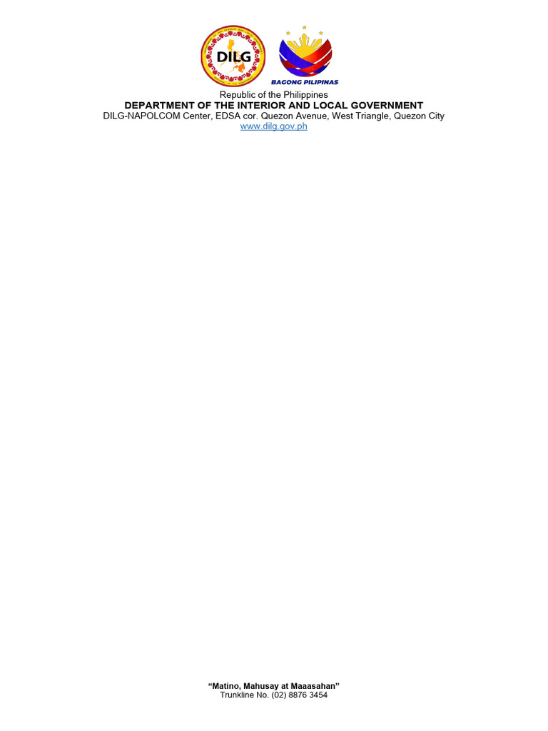 DILG - BAGONG PILIPINAS TEMPLATE | PDF