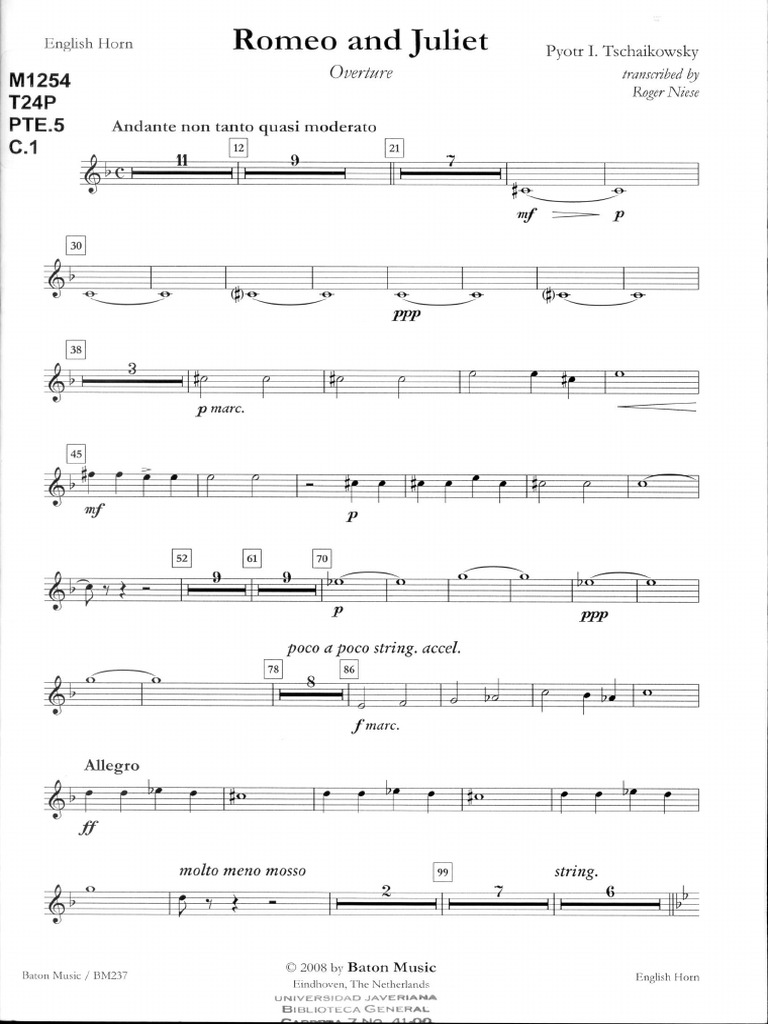 Romeo & Julietta (Oboe y Corno Inglés) | PDF