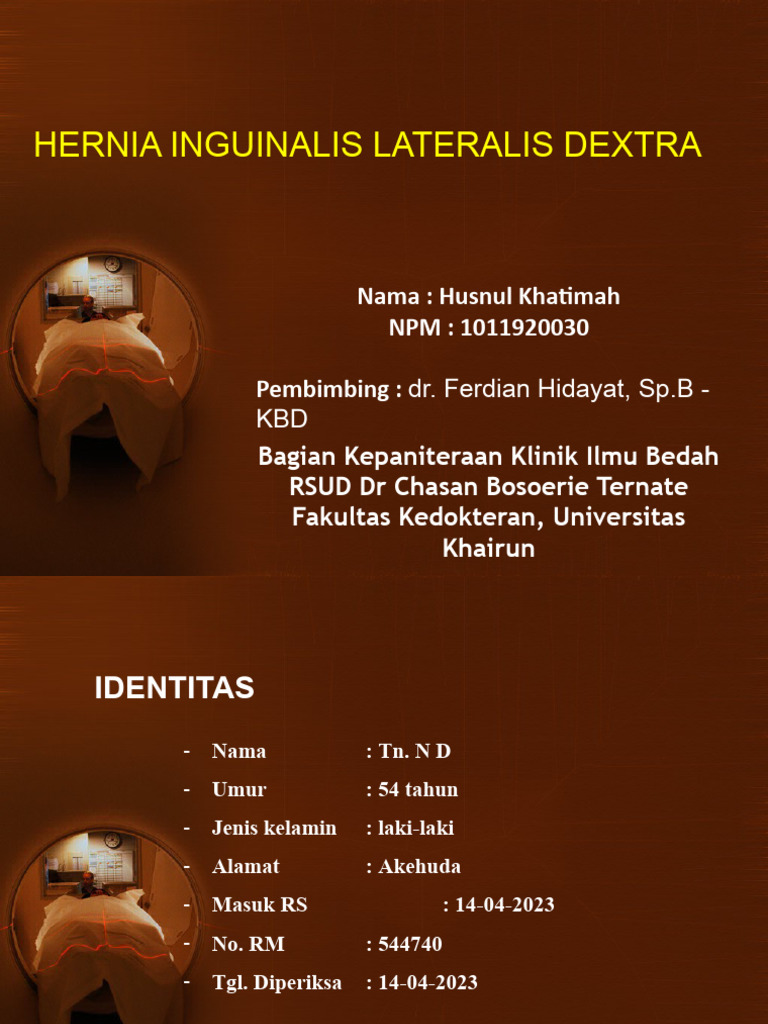 Hernia Inguinalis Dextra | PDF