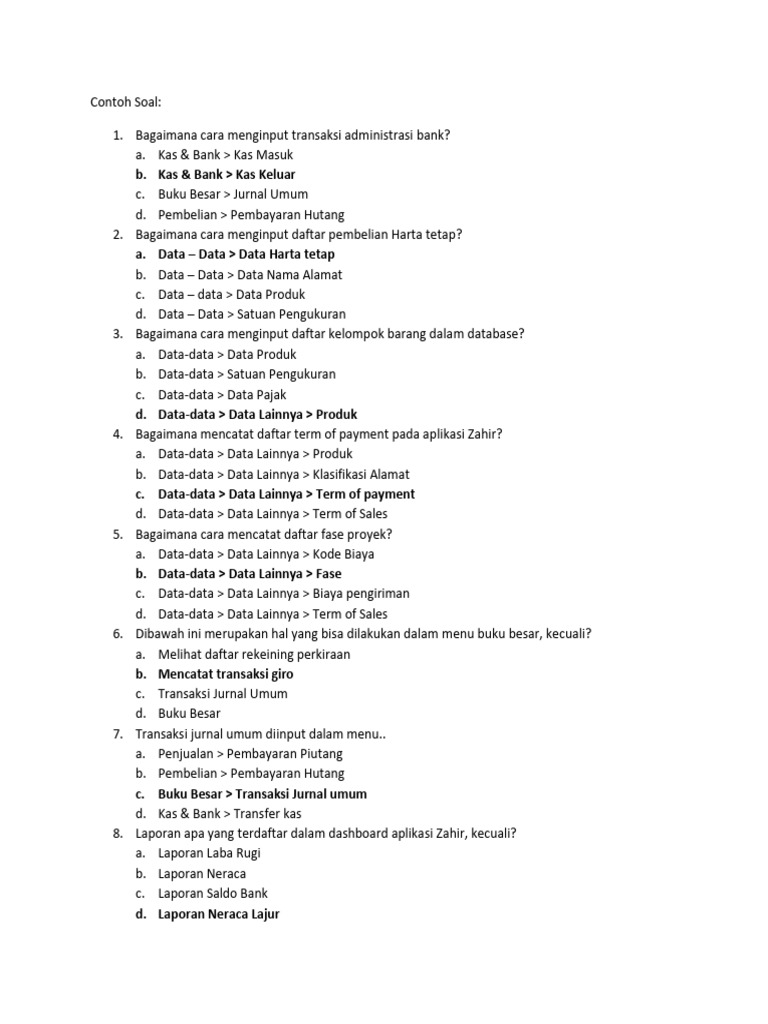 Draft Contoh Soal | PDF