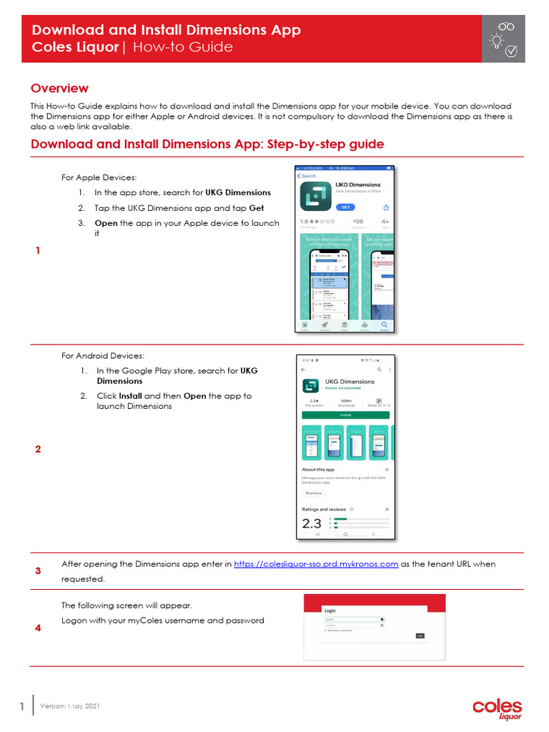 Downloading the UKG Dimensions App | PDF