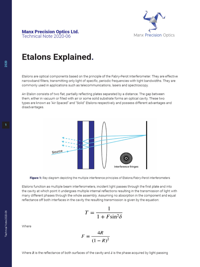 TN 2020 06 Etalons Explained | PDF | Electromagnetic Radiation ...