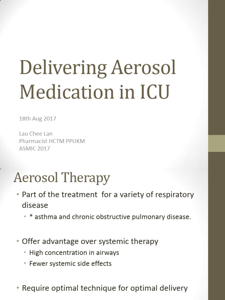 Lau Chee Lan Medication by The Inhalational Route | PDF | Respiratory ...