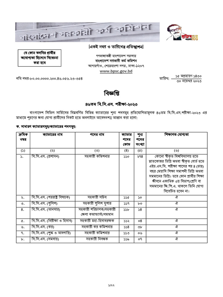 46 BCS Advertisement 2 | PDF