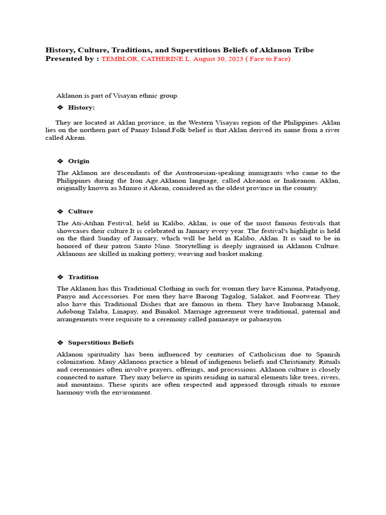 Aklanon Handout | PDF