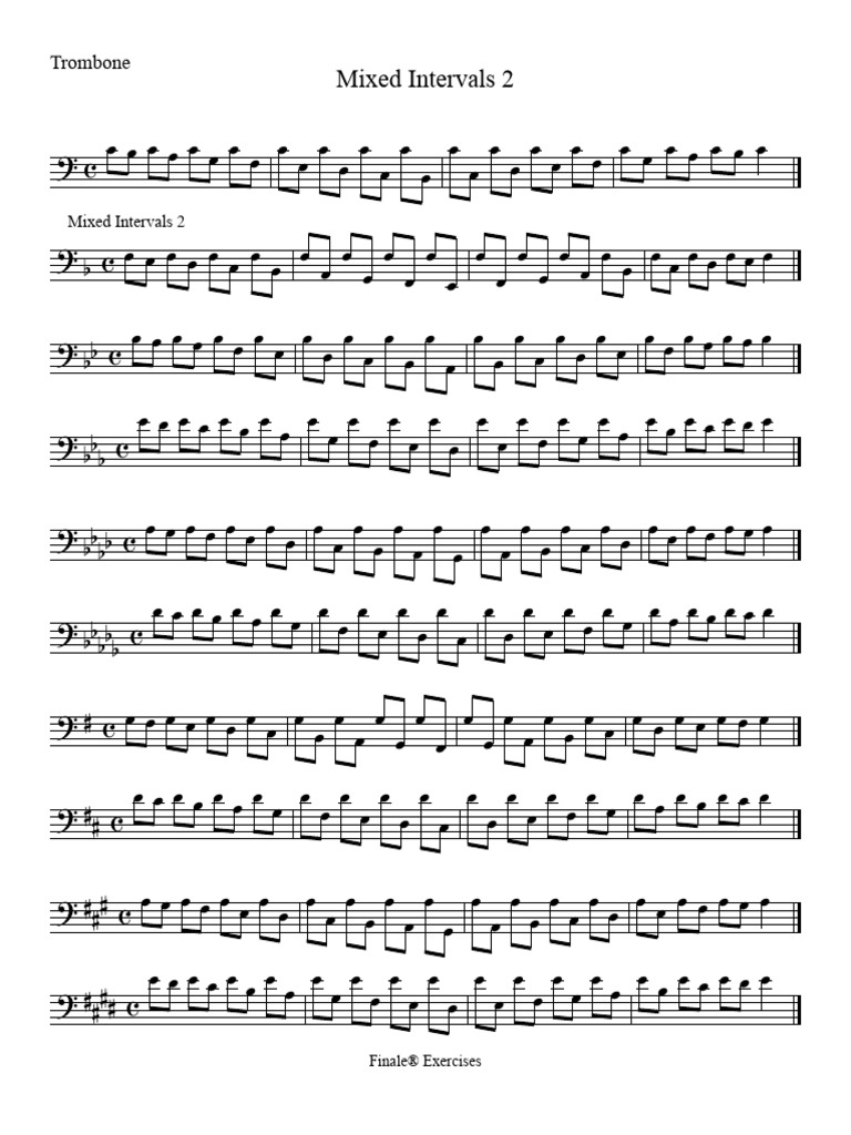 Mixed Intervals 2 - Trombone 221121 230029 | PDF