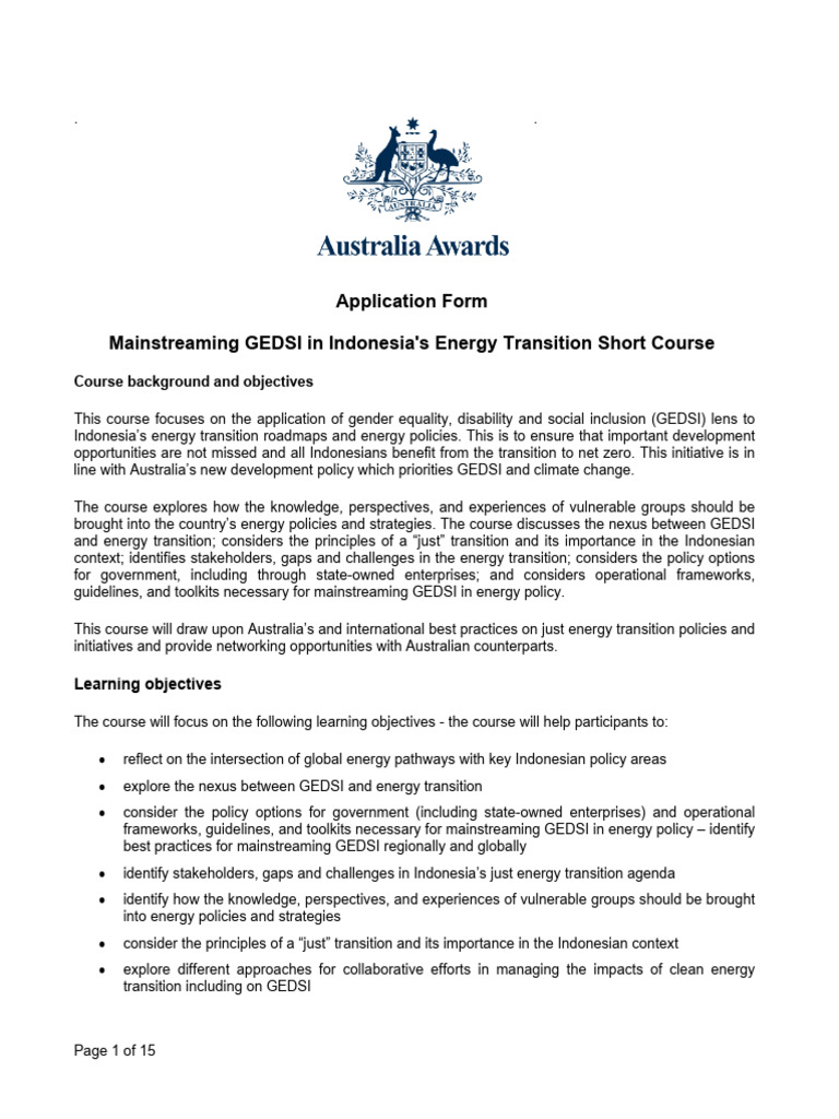 Irma RahmawatiId - No 12application Form - Mainstreaming GEDSI in ...