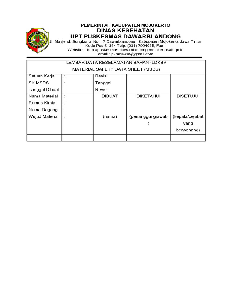 MSDS (Lembar Data Keselamatan Bahan) | PDF