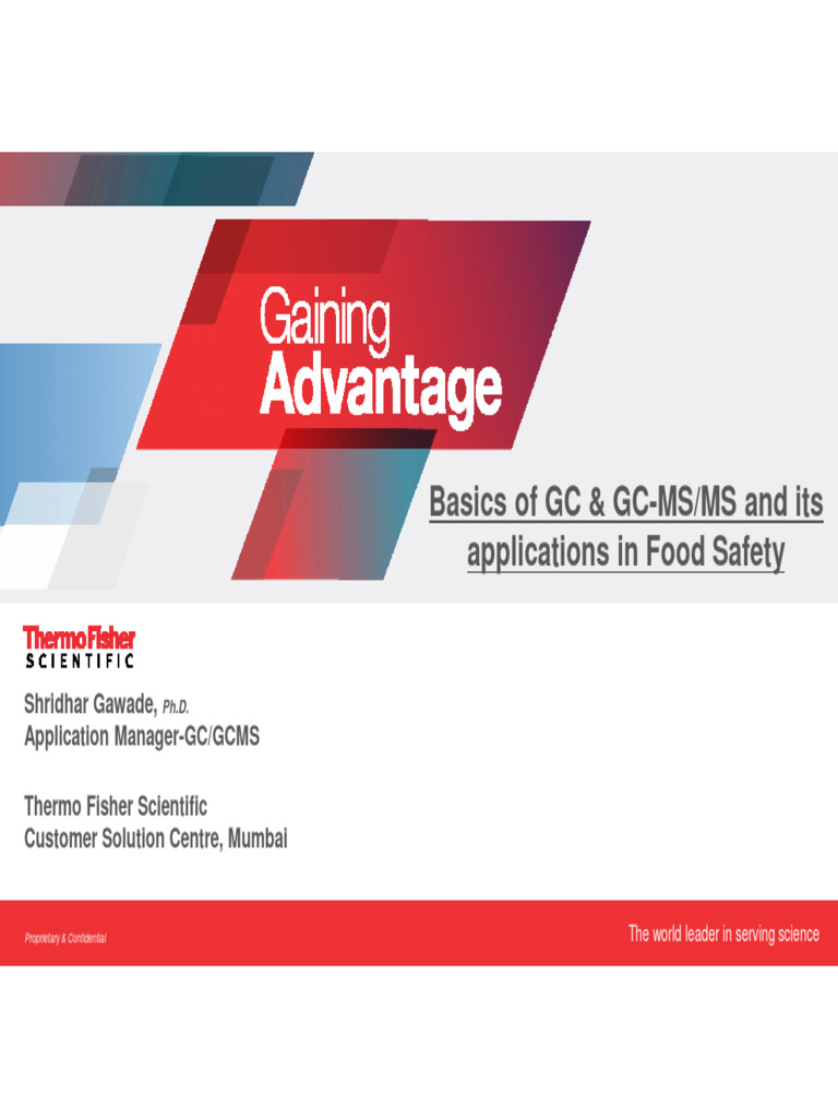 GC-MS/MS Basics for Food Safety | PDF | Gas Chromatography–Mass ...
