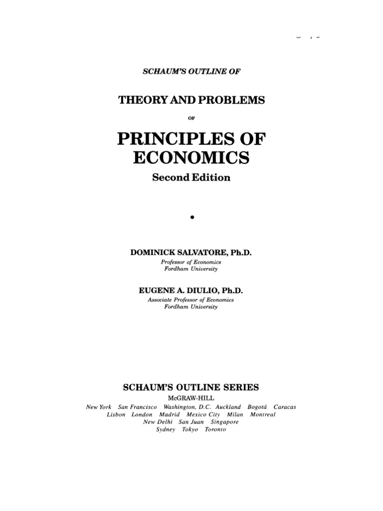 Schaum's Outline - Principles of Economics | PDF
