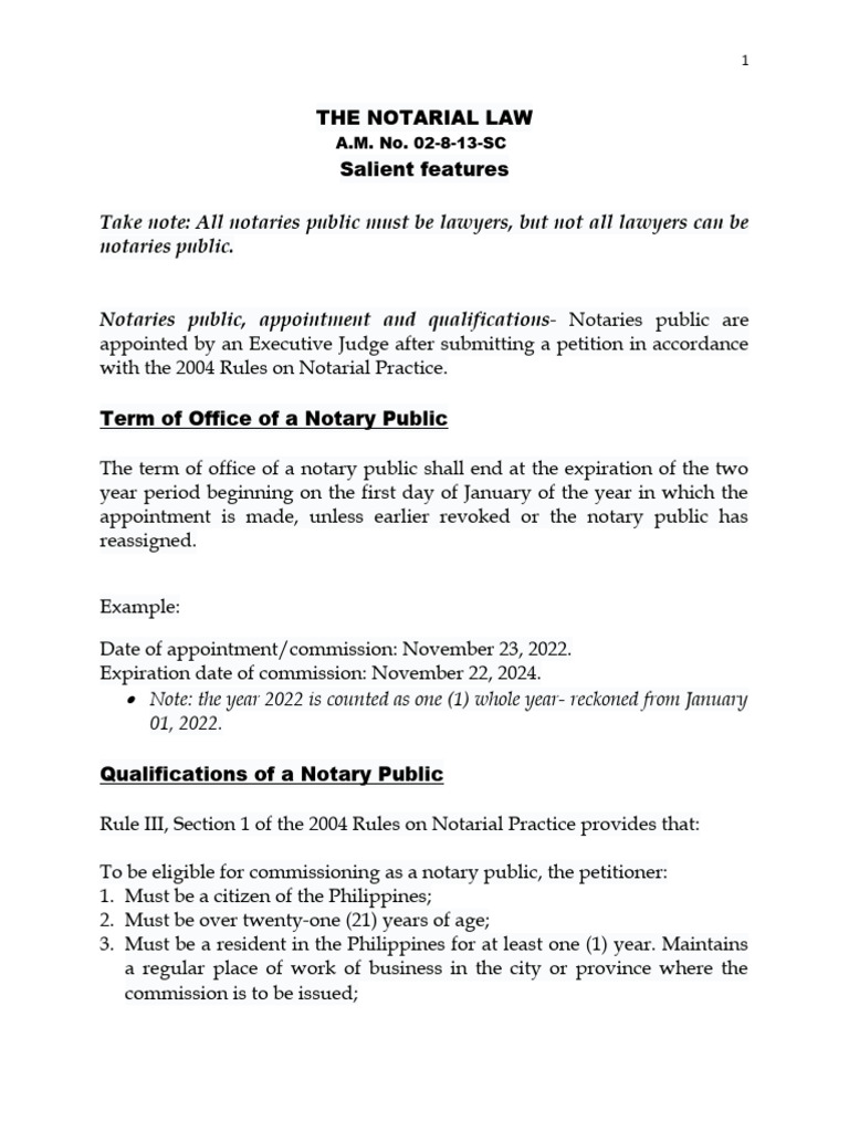 The Notarial Law | PDF | Notary Public | Signature