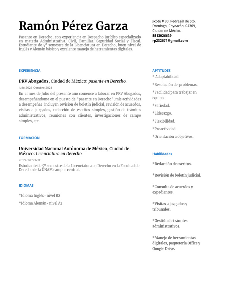 Curriculum Vitae | PDF | Justicia | Crimen y violencia