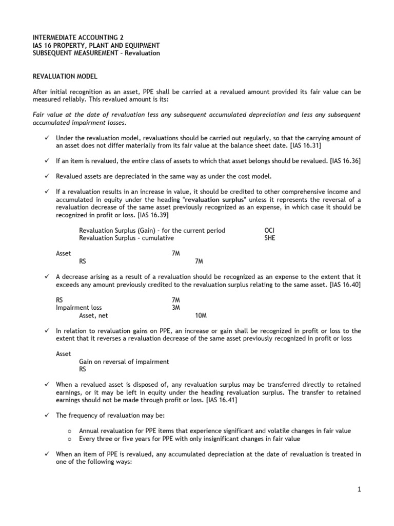 Property Plant and Equipment - Revaluation | PDF | Depreciation | Fair ...