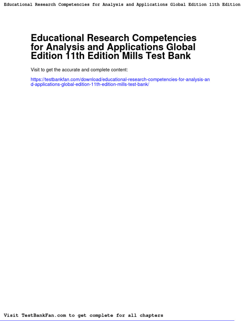 Educational Research Competencies For Analysis and Applications Global ...