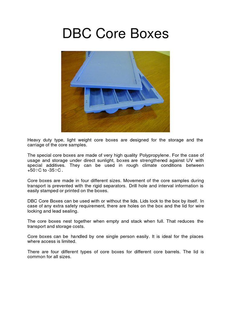 DBC Core Boxes | PDF