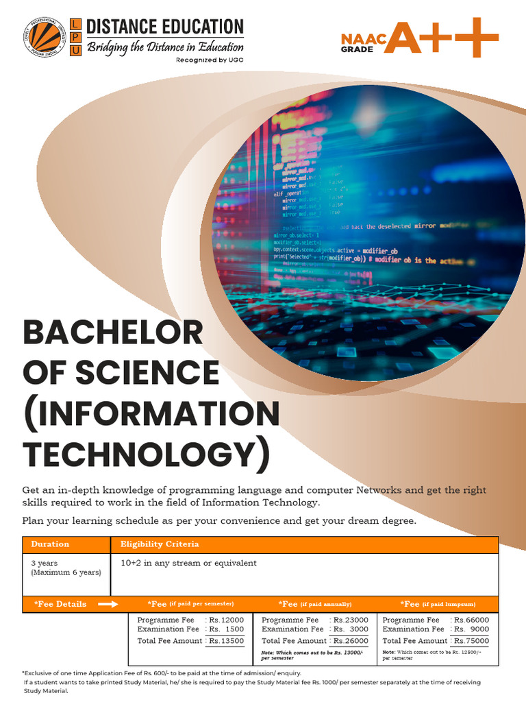 B SC (IT) | PDF | Academic Degree | Distance Education