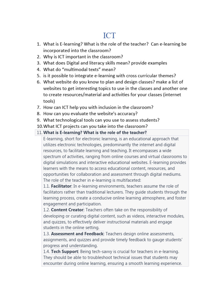 ICT in The English Classroom | Download Free PDF | Educational Technology | Communication