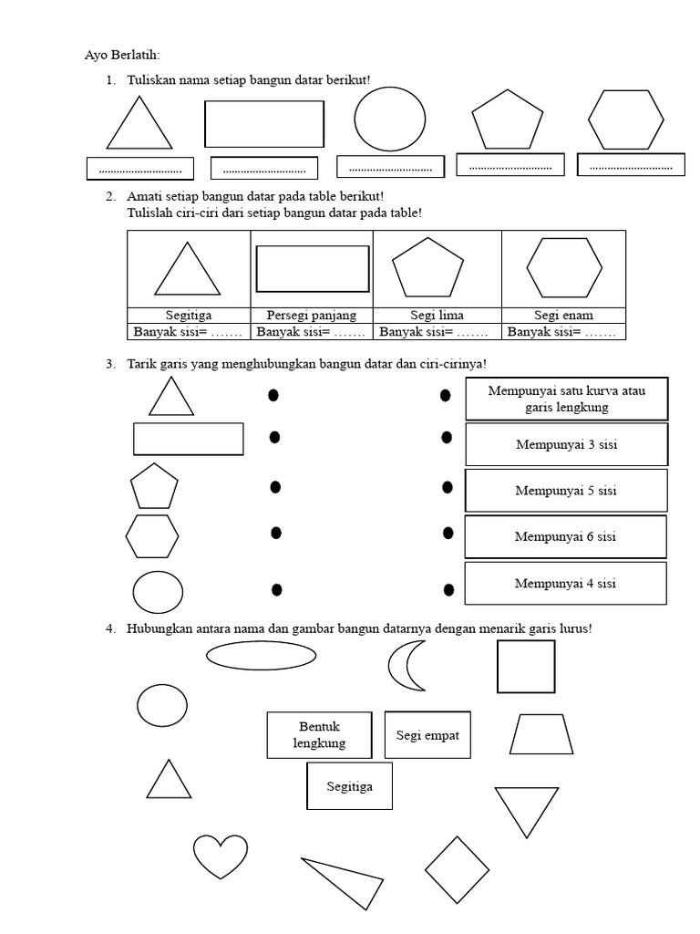 LKPD Kelas 2 MTK Bangun Datar | PDF