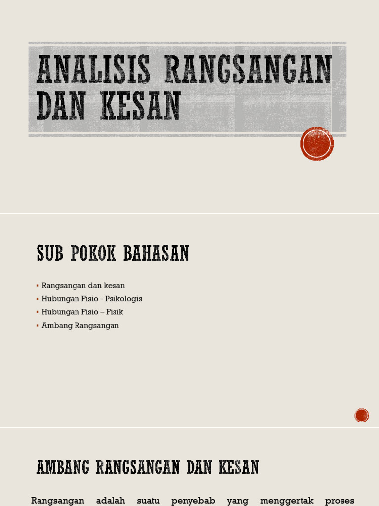 Analisis Rangsangan Dan Kesan | PDF