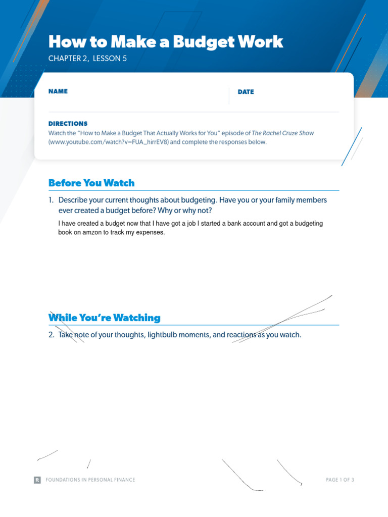 Budgeting for Young Adults | PDF