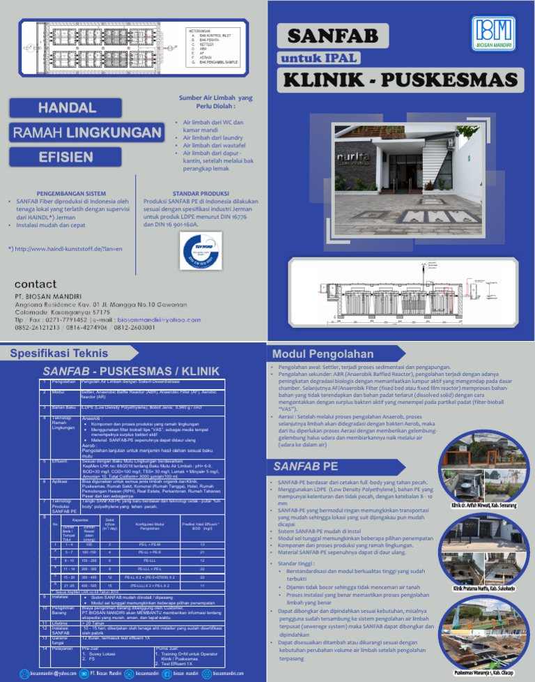 Brosur IPAL Klinik Puskesmas OKT 2023 1 | PDF