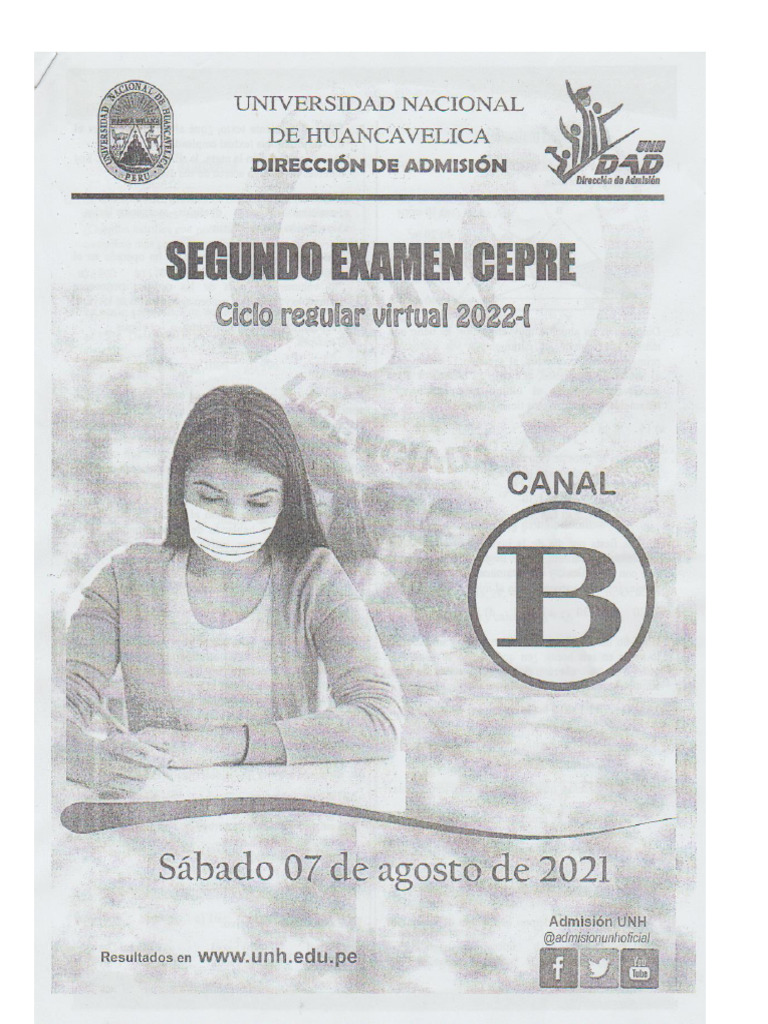 Segundo Examen Cepre Canal B | PDF