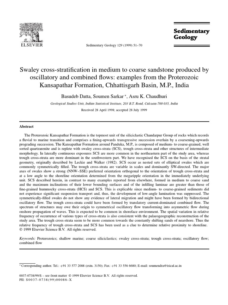 Swaley Cross Stratification in Medium To | PDF | Sedimentary Rock | Geology