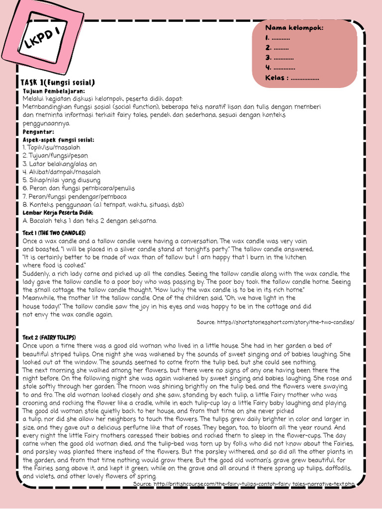 LKPD Narrattive text | PDF | Linguistic Typology | Language Mechanics