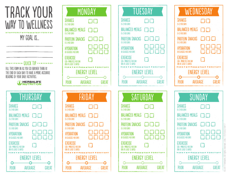 Meal & Snack Checklist | PDF