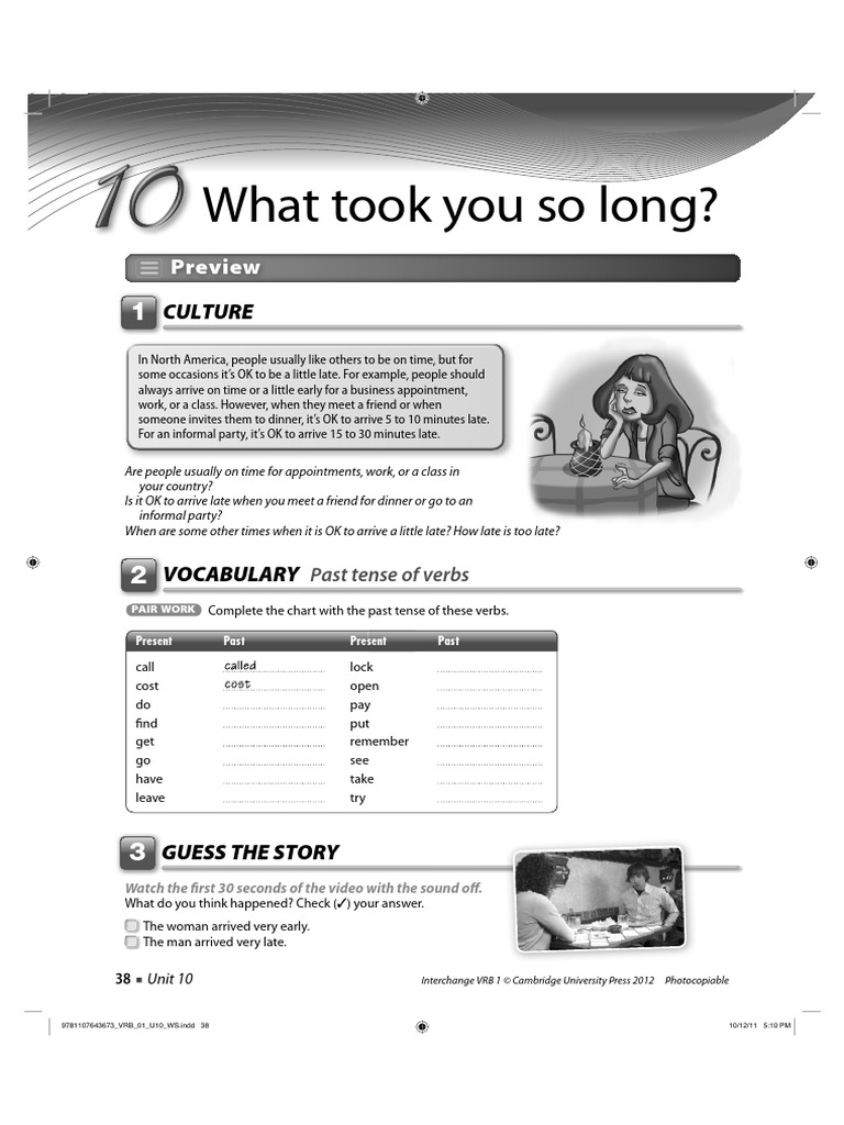 Interchange 1 - Unit 10 - Video Worksheet | PDF