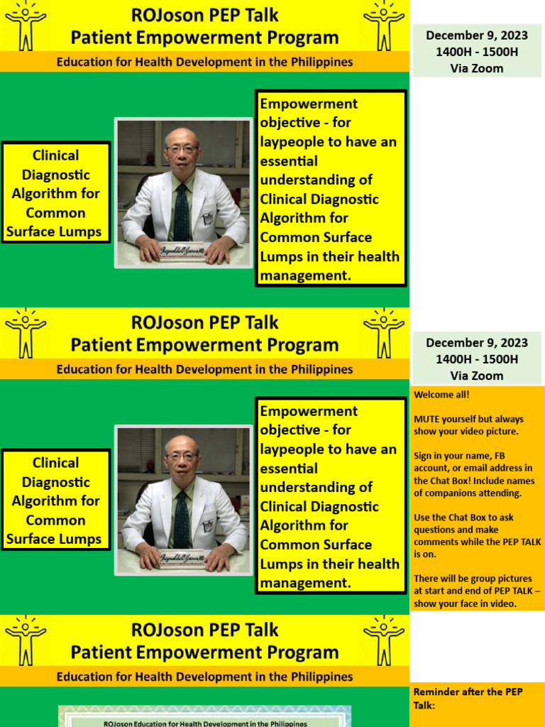 ROJoson PEP Talk: Clinical Diagnostic Algorithm For Common Surface ...