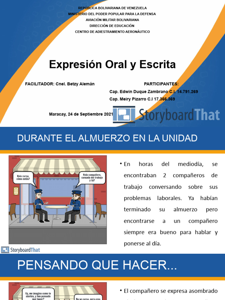 Tarea III - Expresion-Oral-Y-Escrita - Cap Duque - Cap Pizarro | PDF