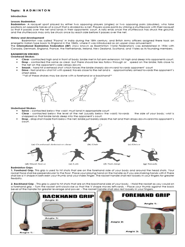 BADMINTON | PDF | Athletic Sports | Ball Games