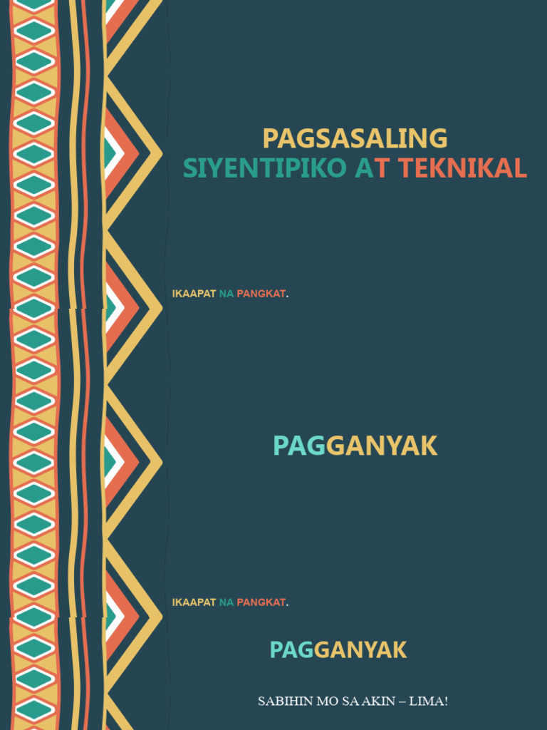 Pagsasaling Siyentipiko at Teknikal Final - 110050 | PDF