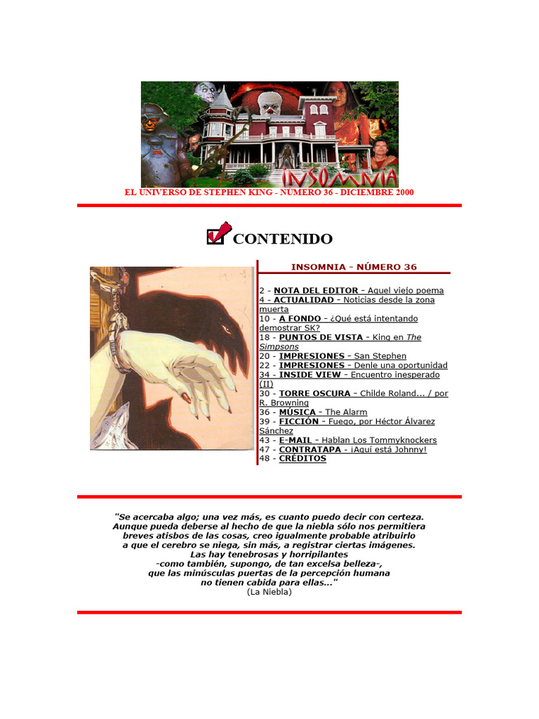 Insomnia 036 | PDF | Los Simpsons | Stephen King