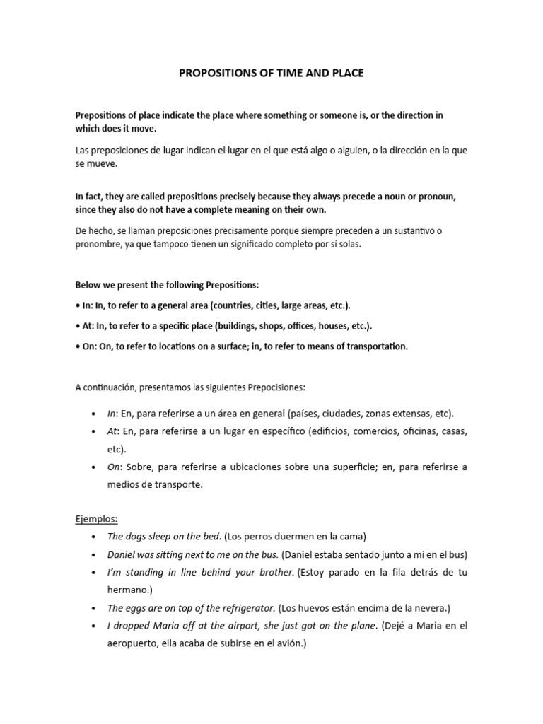 Audio Evaluation Propositions of Time and Place | PDF