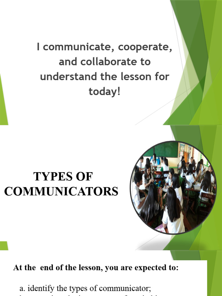 Types of Communicators | PDF | Communication | Cognitive Science