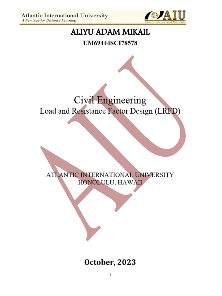 Load And Resistance Factor Design Pdf Strength Of Materials