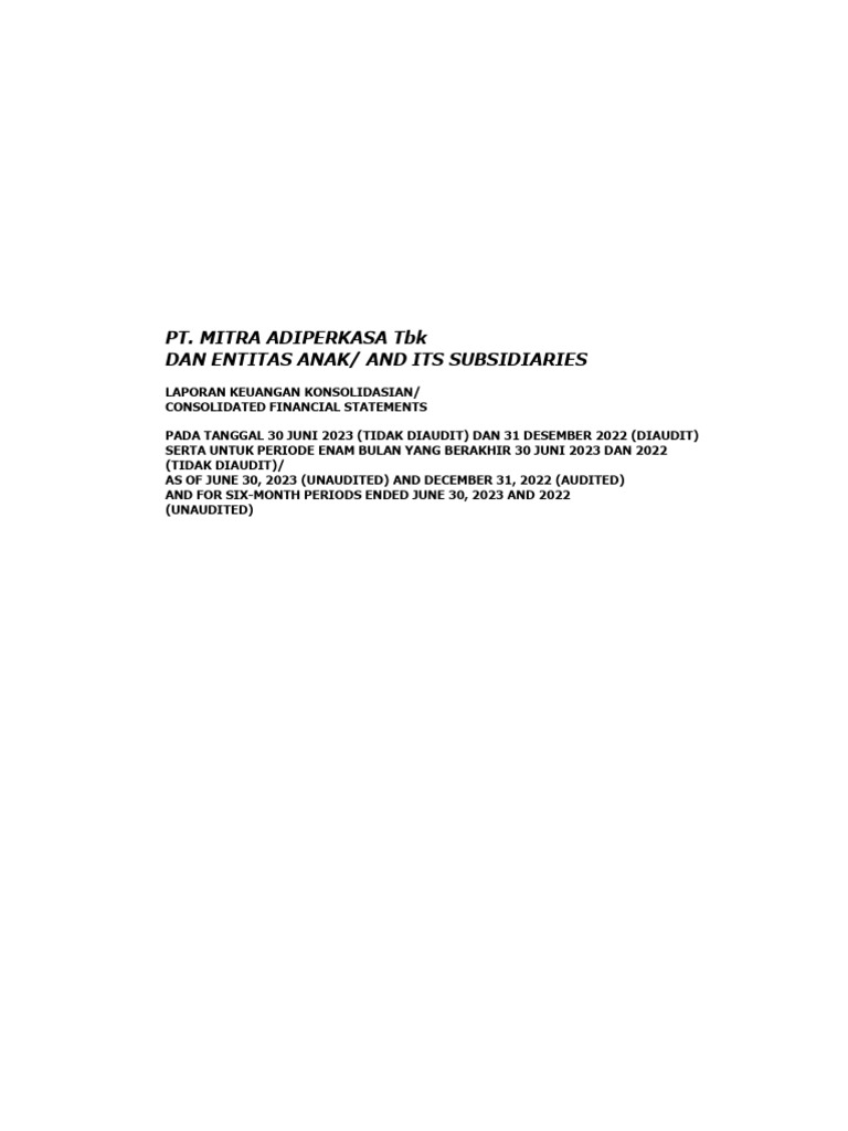 MAPI-Laporan-Keuangan-30-Jun-2023 | PDF