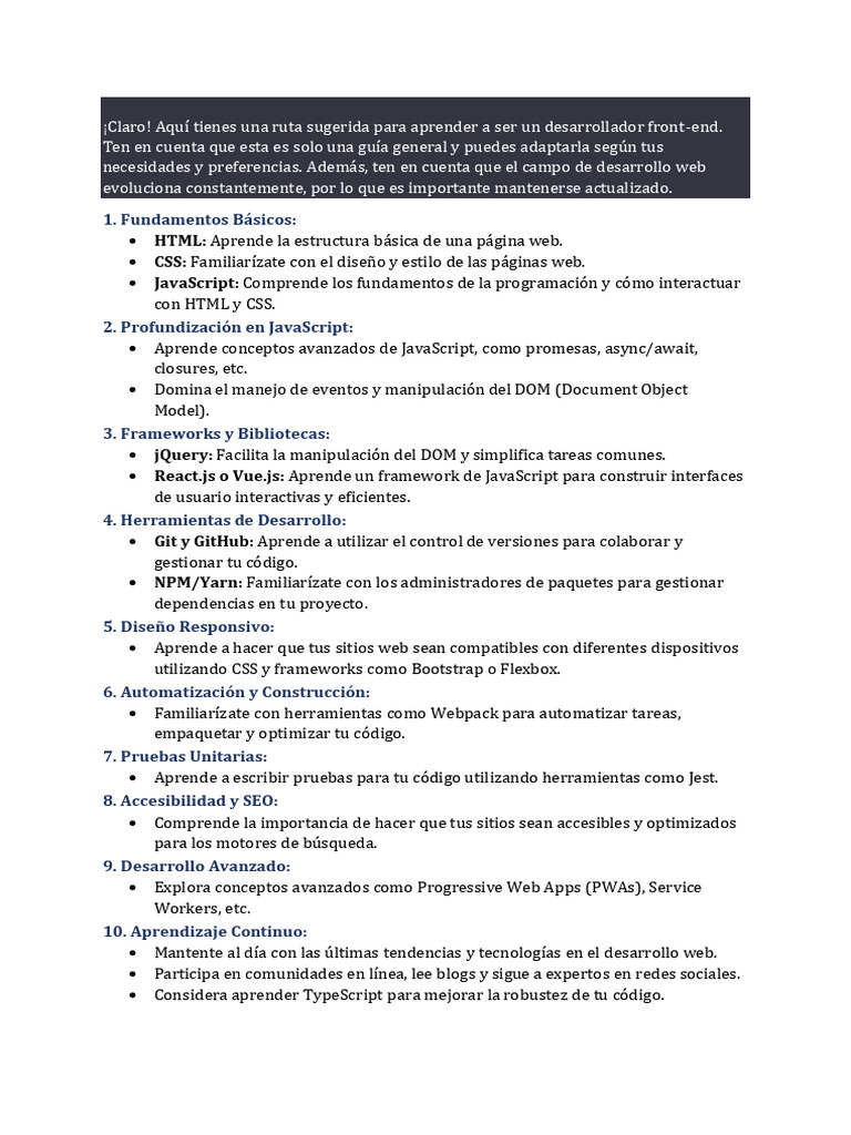 Guía Maestra para Aprender JavaScript Desde Lo Básico Hasta | PDF ...