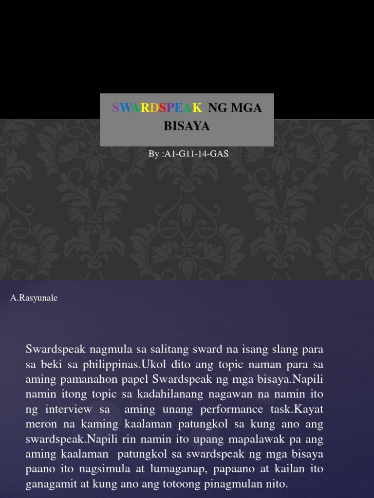 Swardspeak NG Mga Bisaya | PDF