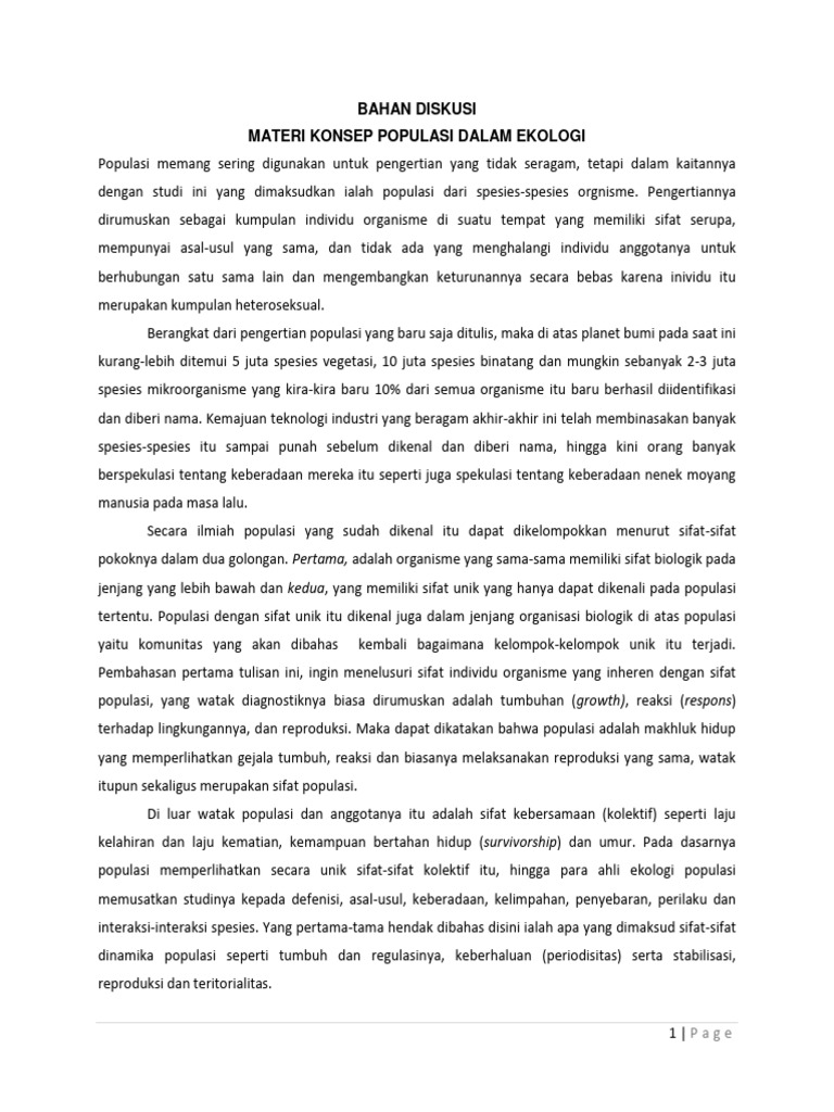 Konsep Populasi | PDF | Ilmu Sosial