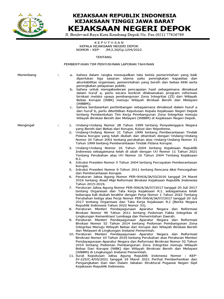 SK Tim Penyusun Laptah 2022 | PDF